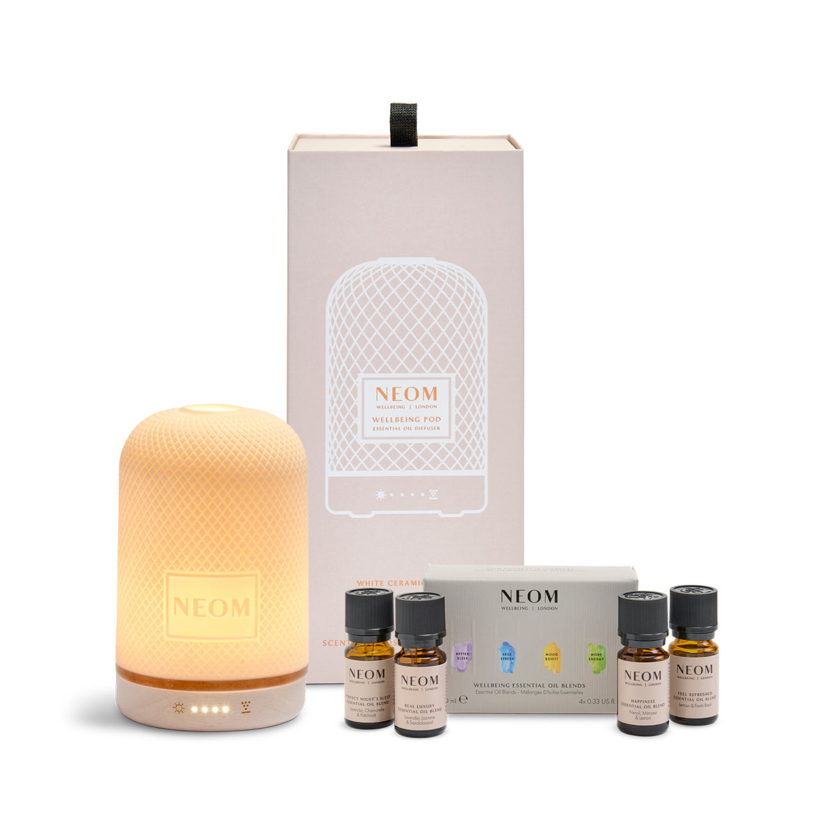 Wellbeing Pod Essential Oil Diffuser & Essential Oil Blends Collection ...